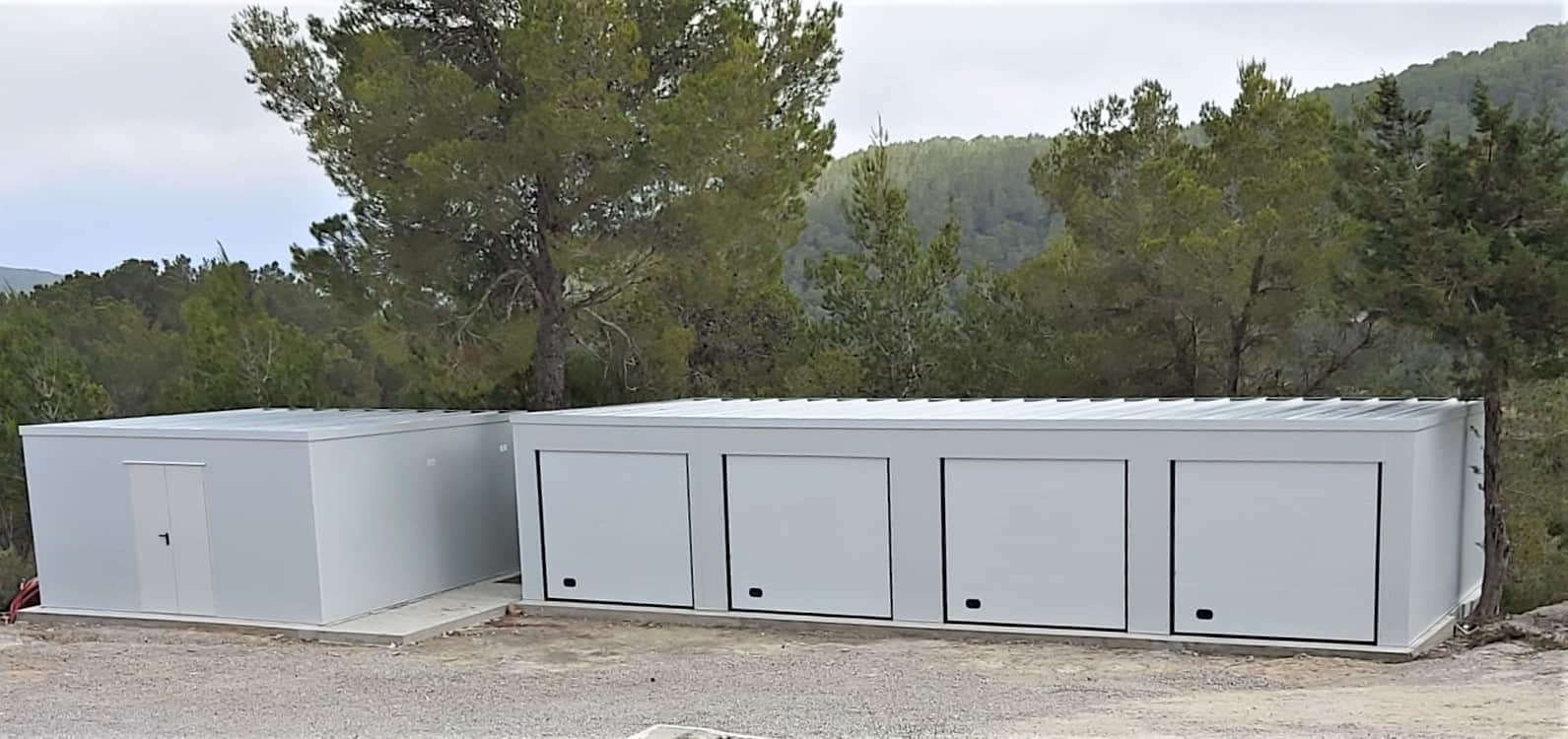 Cochera prefabricada múltiple Ibiza Trasteros Prefabricados Amplia